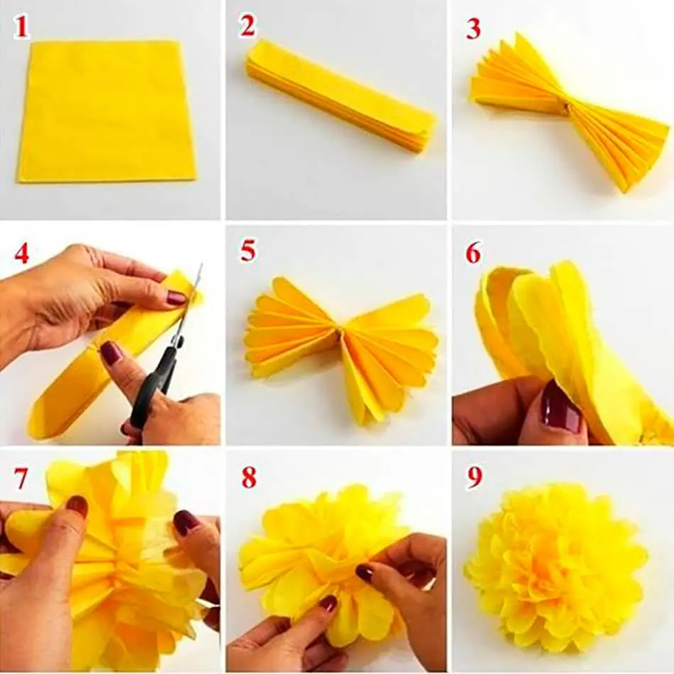 Como Hacer Una Flor De Papel Paso A Paso Cómo Hacer Flores De Papel